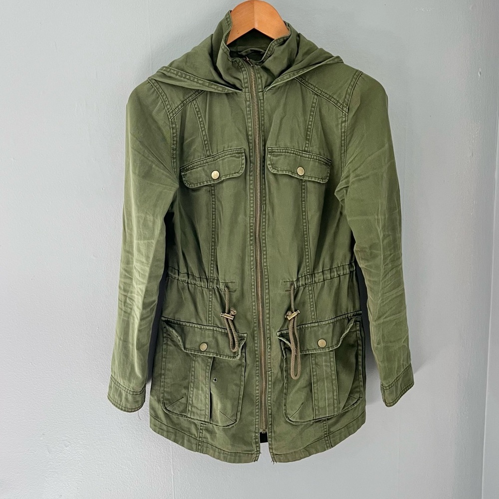 Target Mossimo Army Green Military Cargo Jacket Small - Gem